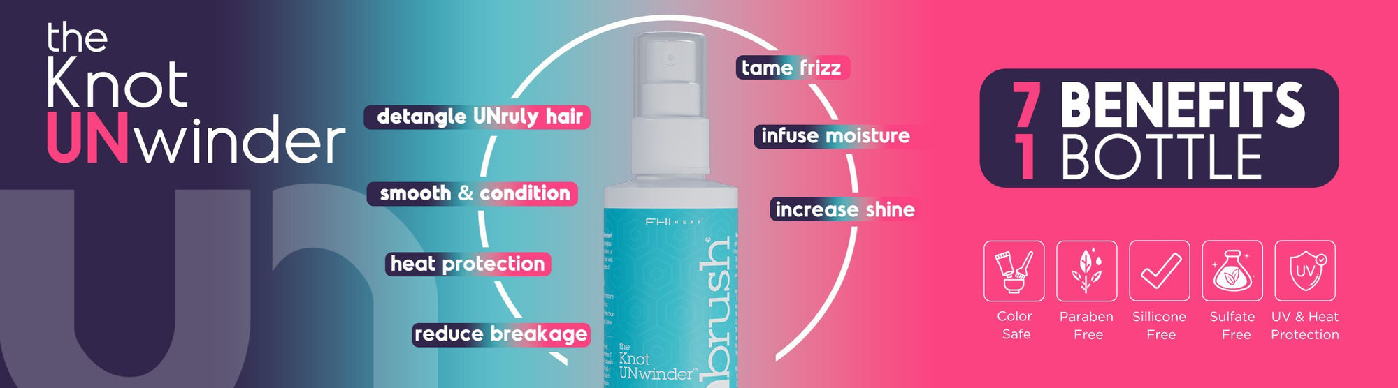 UNBRUSH® THE KNOT UNWINDER™ DETANGLING SPRAY - FHI Heat Pro