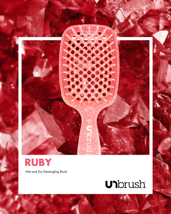 UNbrush Detangling Hair Brush - Ruby - FHI Heat Pro